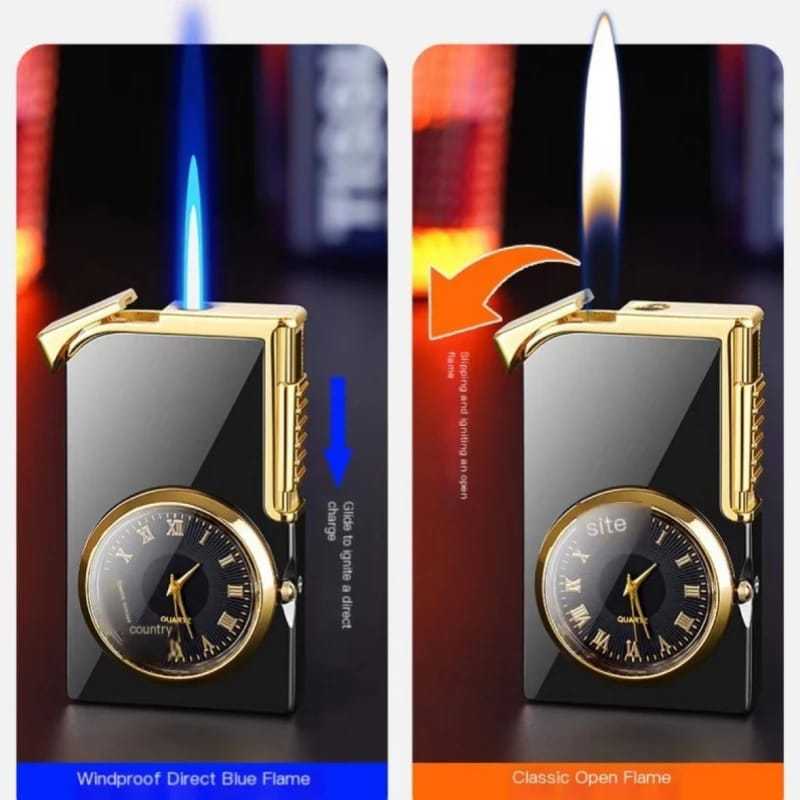 Jual korek api jam dual mode bara las atau api jet torch watch lighter ...