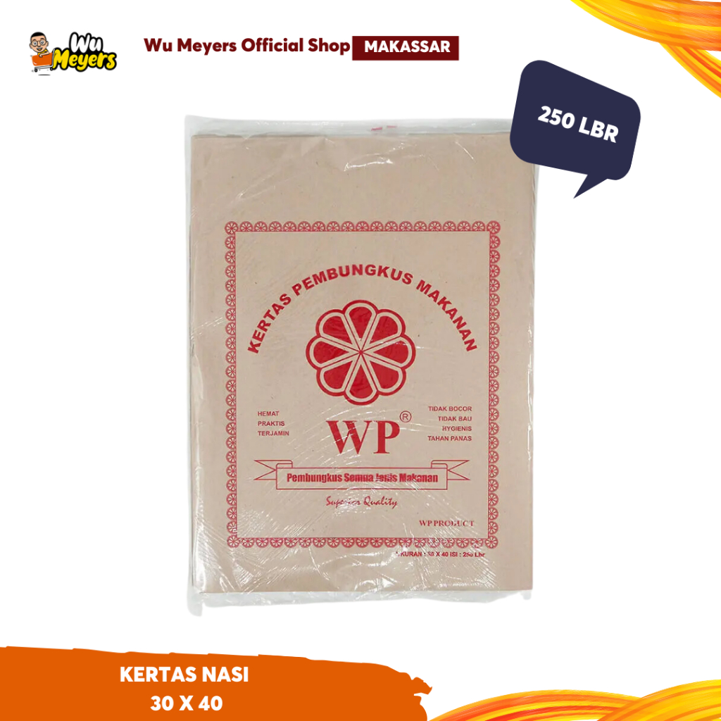Jual Kertas Nasi / Kertas Pembungkus Nasi WP 30x40 Isi 250 Lembar ...
