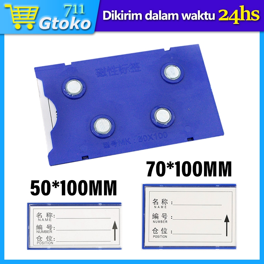 Jual 5Pcs Price Tag Holder Magnet Label Harga Magnetik Rak Gondola ...