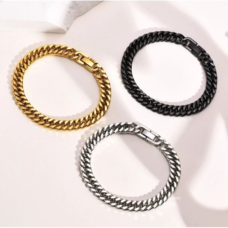 Jual Gelang Titanium model rantai 6,8,10,12 mm (G. Rantai 316 Premium ...