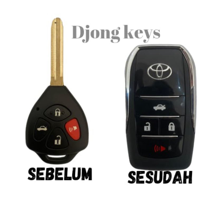 Jual Casing Kunci remot model lipat Toyota innova yaris vios altis ...