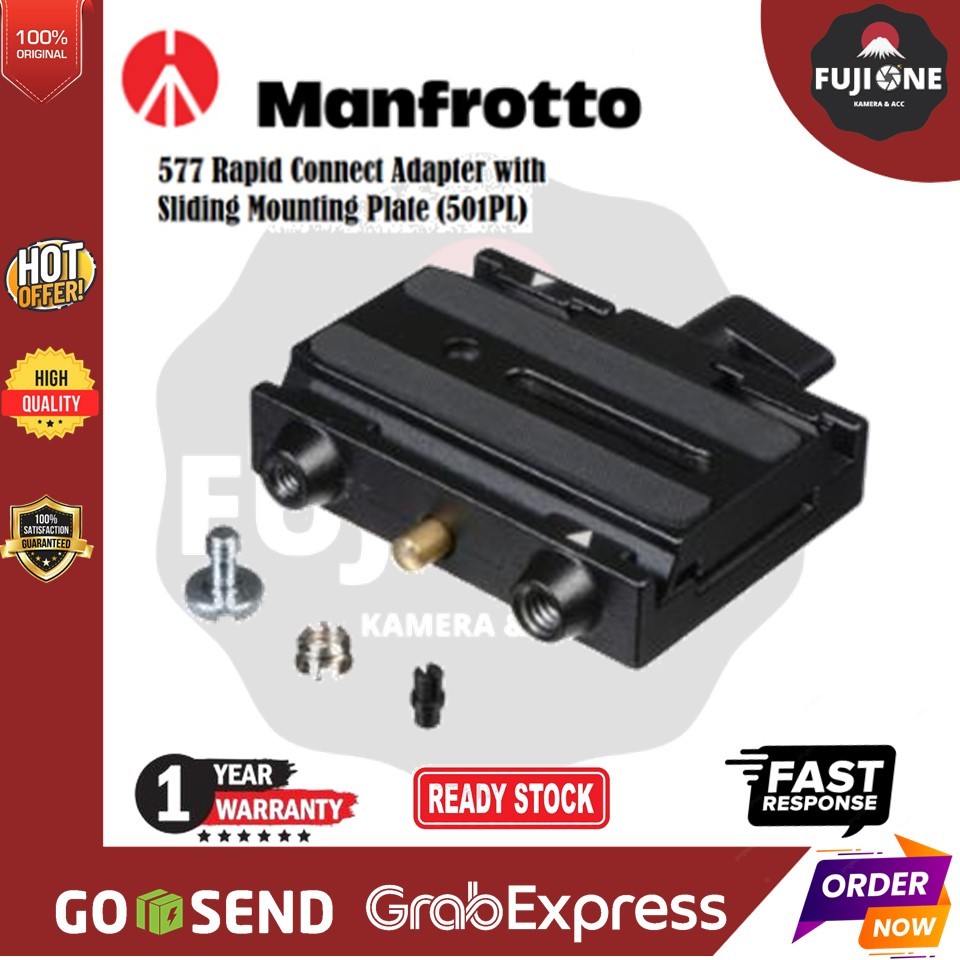 Jual Manfrotto 577 Rapid Connect Adapter with Sliding Mounting Plate ...