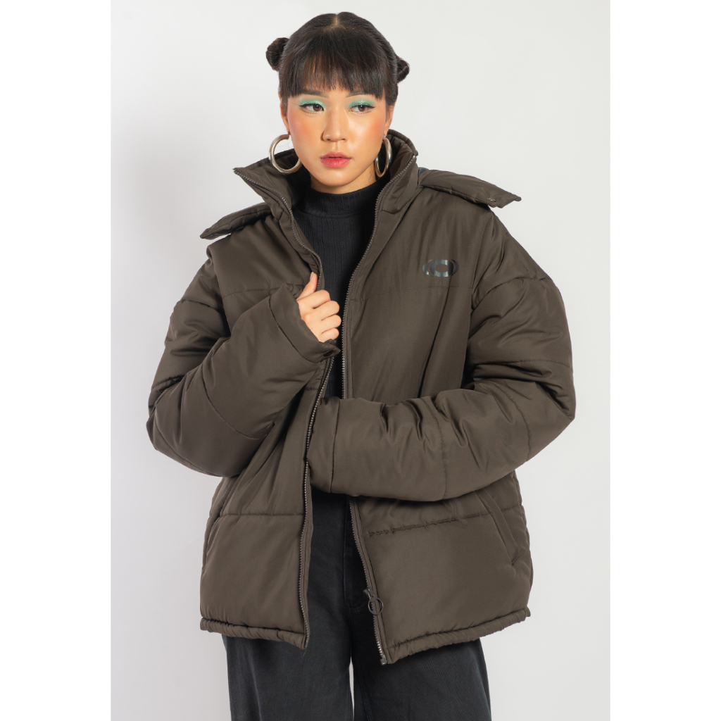 Jual OCWA LEE PUFFER WATERPROOF DARK BROWN JACKET | Shopee Indonesia