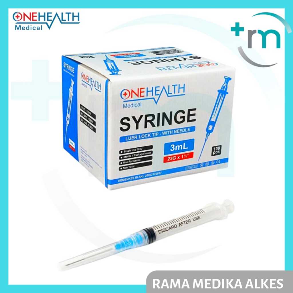 Jual syringe spet spuit 3 cc 3 ml Onehealth ECER | Shopee Indonesia