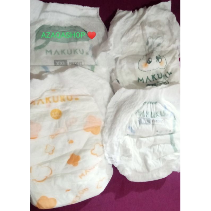 Jual popok non kemasan makuku tipe celana grade B size SMLXLXXL isi 10pc | Shopee Indonesia