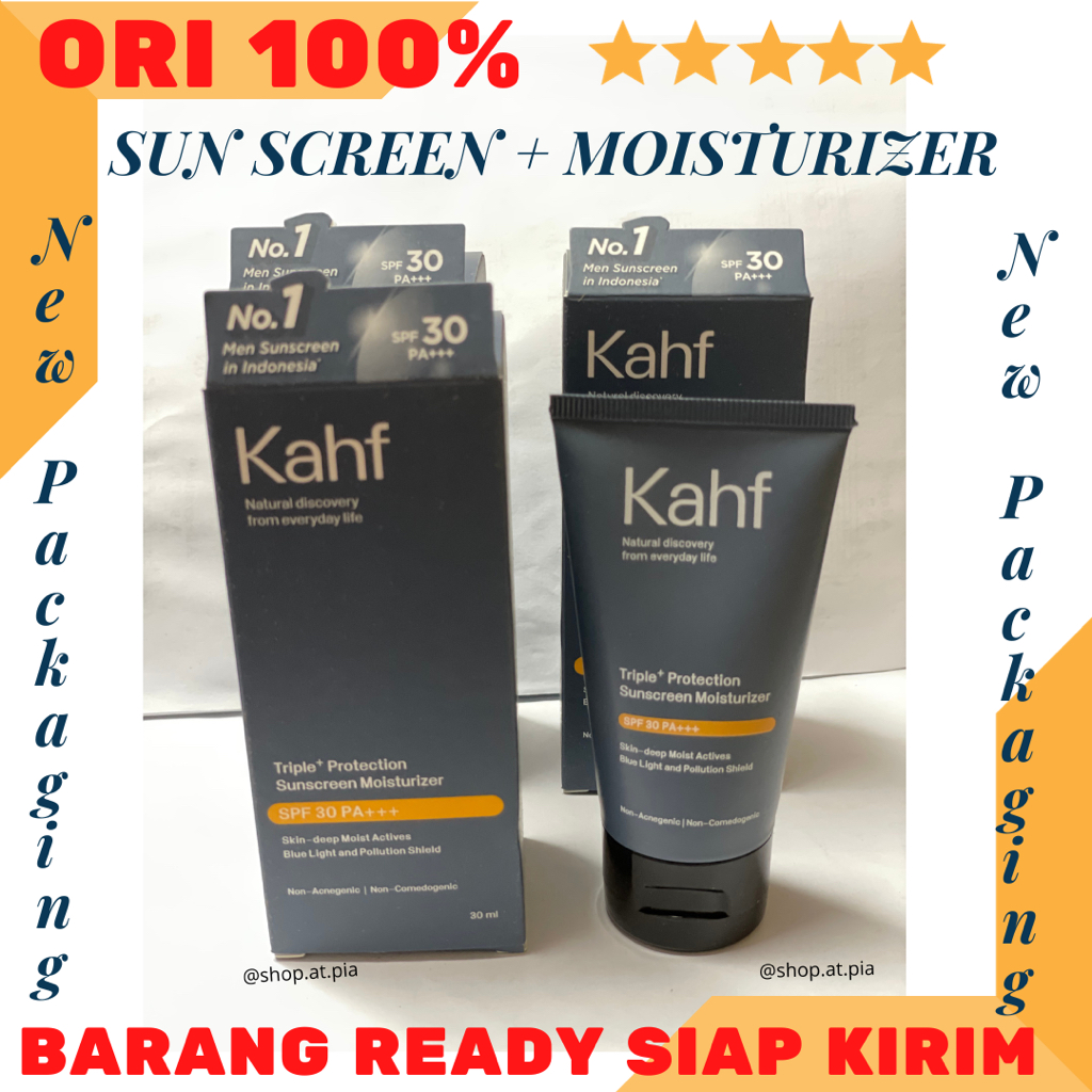 Jual KAHF Triple Protection Sunscreen Moisturizer Skincare Cowok ...