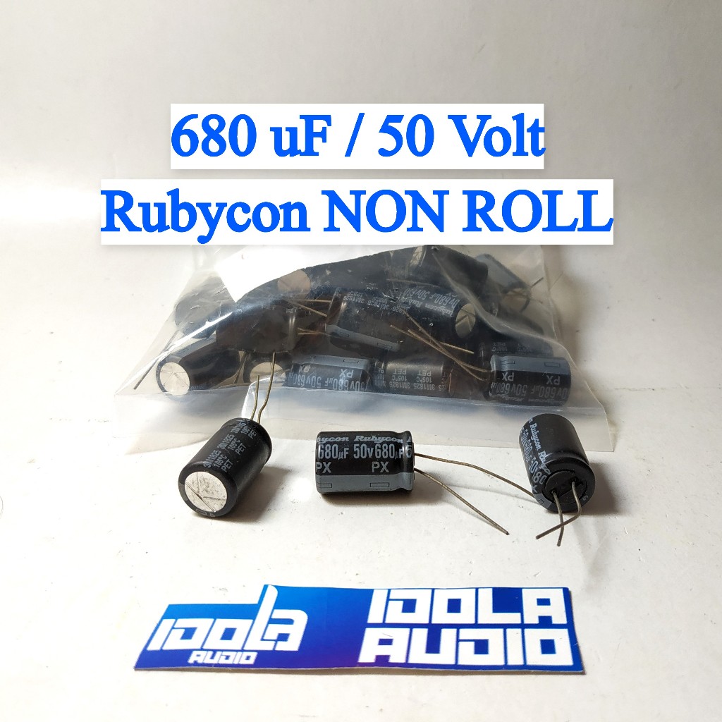 Jual RUBYCON Elco 680 uF / 50 Volt NON ROLL | Kapasitor Elko 680uF / 50V Rubycon | Shopee Indonesia