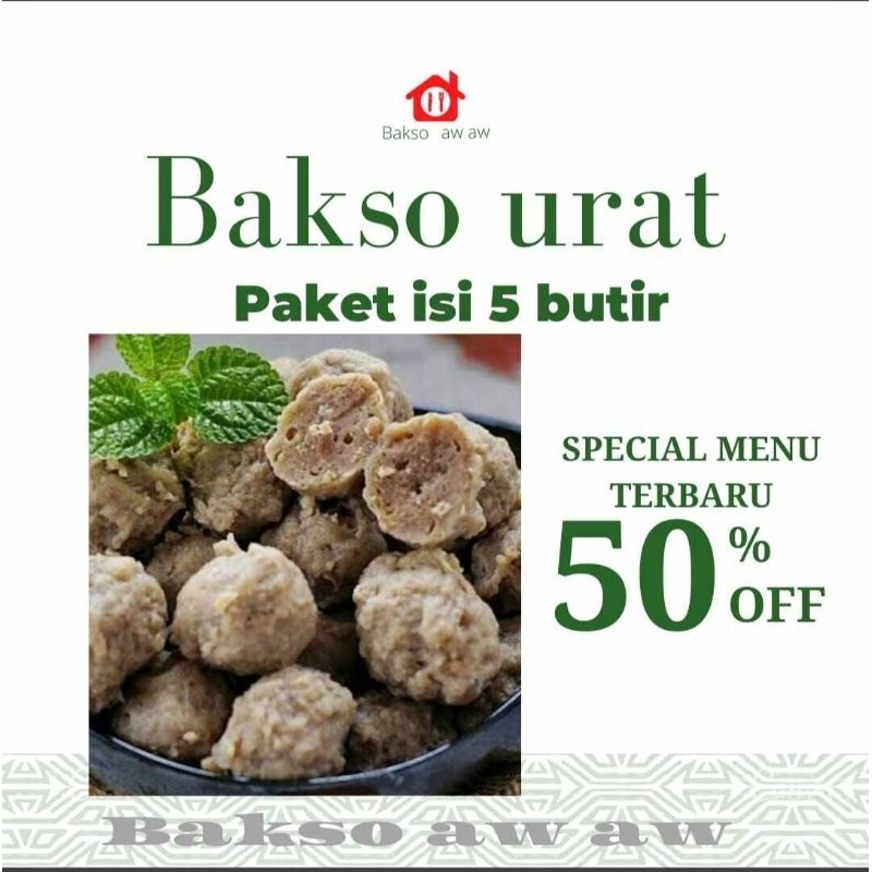 Jual Bakso sapi urat paket isi 5 bakso urat bakso urat Frozen isi 5 ...