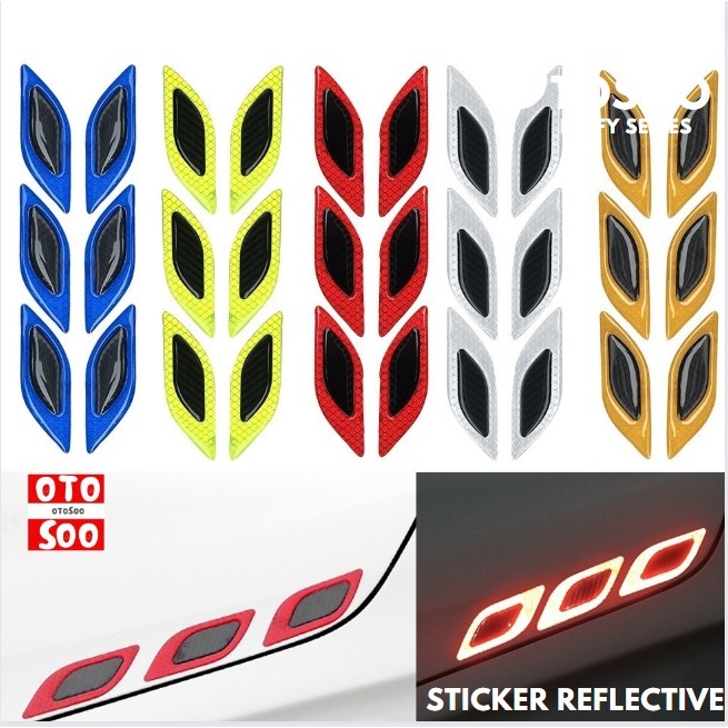 Jual Otosoo car fender reflective stickers strong reflective safety ...