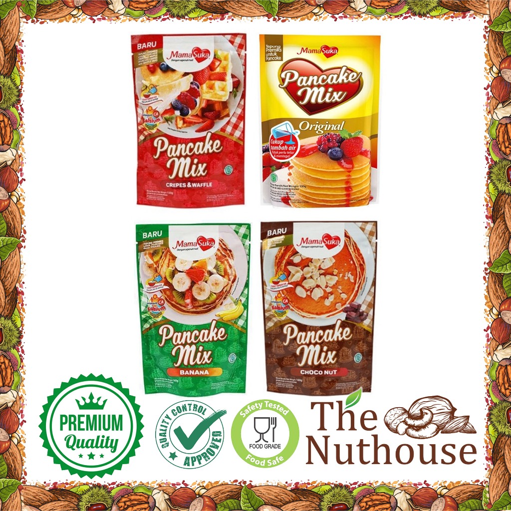 Jual MamaSuka Tepung Premix Pancake Mix Original / Banana / Choco Nut ...