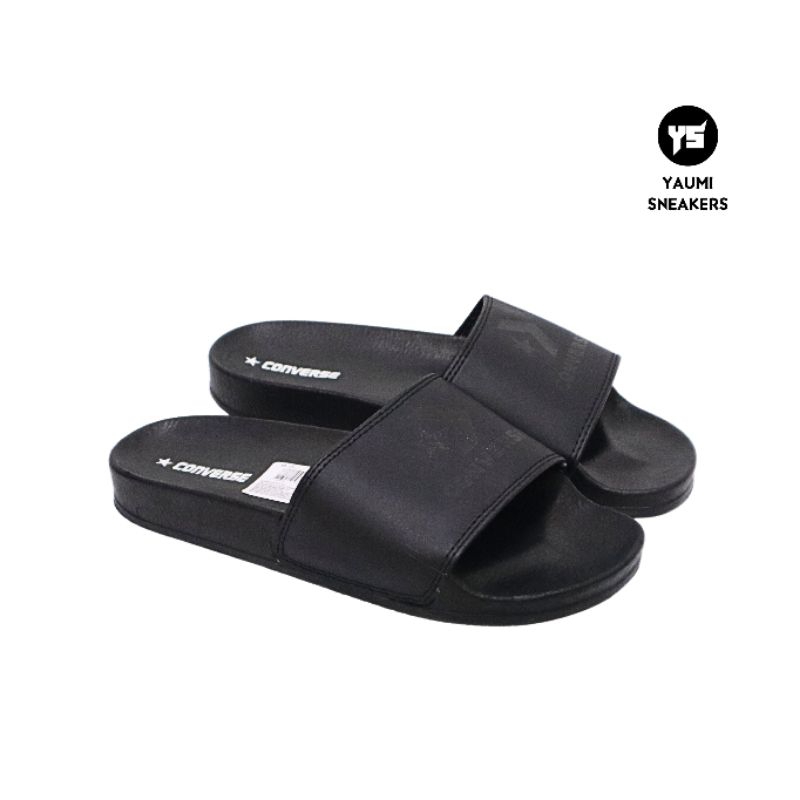 Jual Converse - Sandal Slop Premium Full Black | Shopee Indonesia