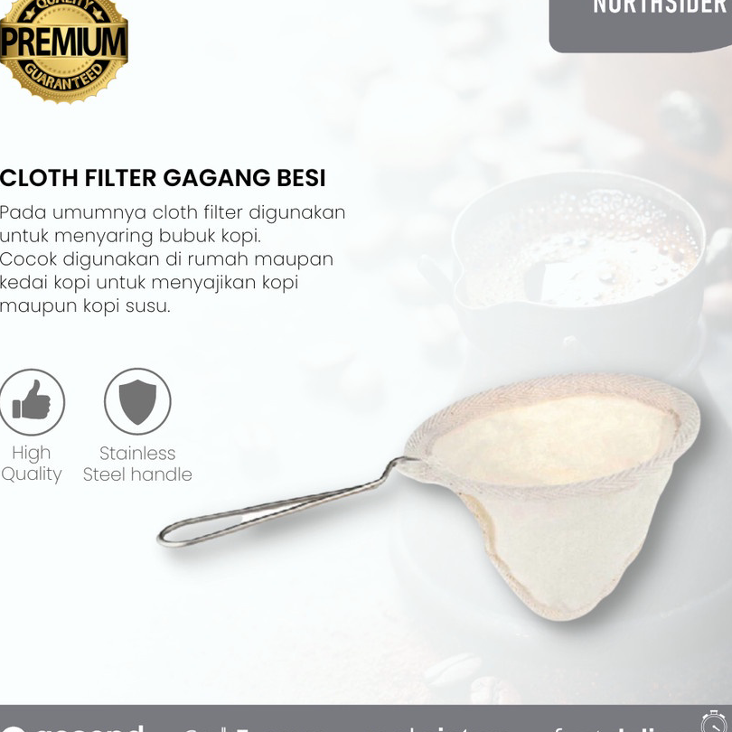 Jual Jual Cloth Filter | Saringan Kain Untuk Kopi atau Teh Gagang besi ...