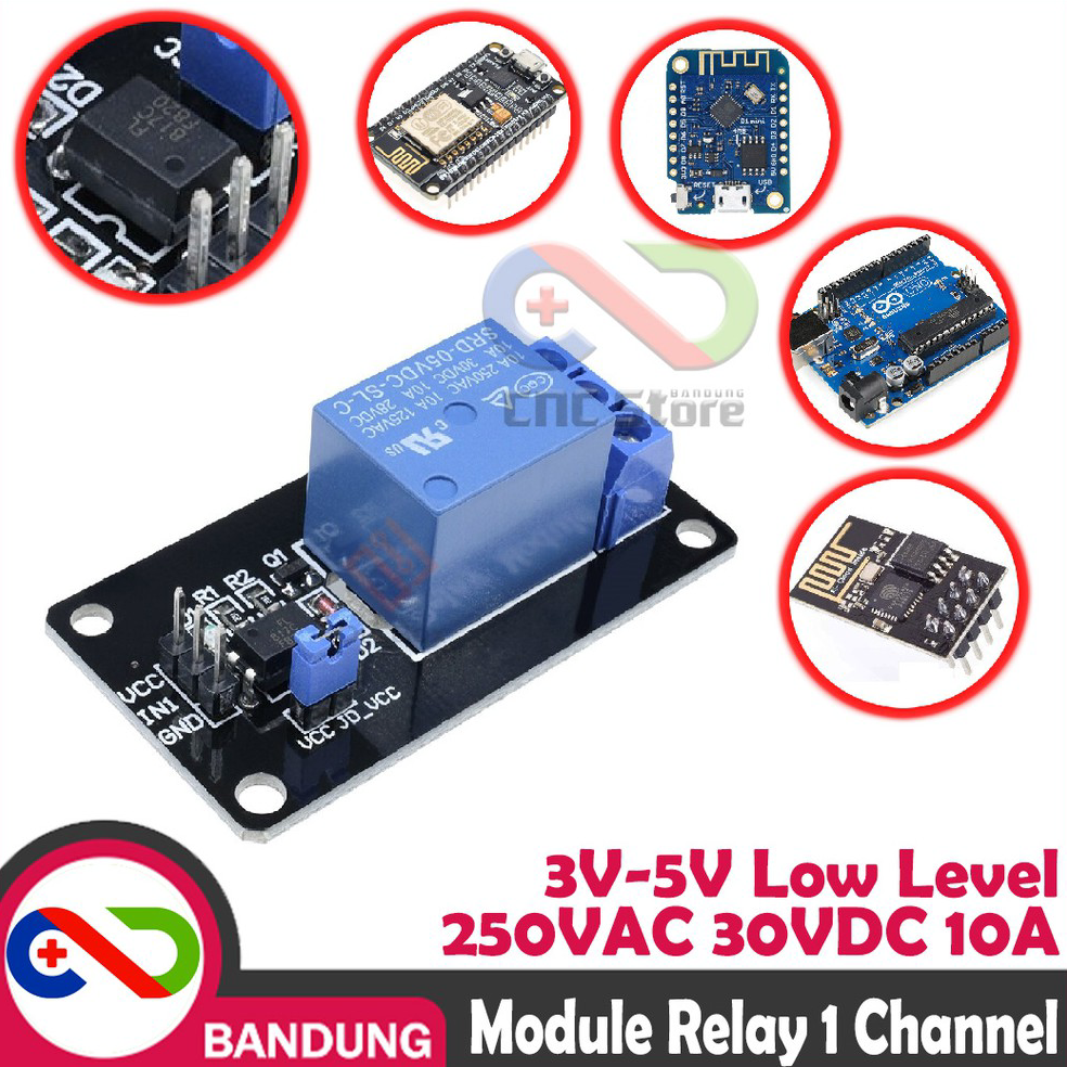 Jual (TERBARU) RELAY 1 CHANNEL RELAY 5V WITH OPTOCOUPLER PROTECTION FOR ...