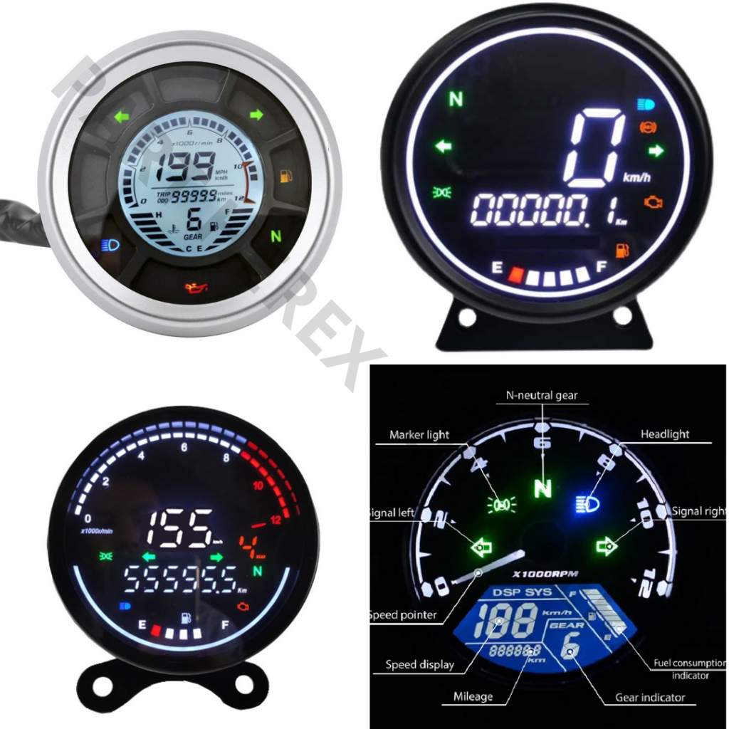 Jual Speedometer digital vespa px cb gl megapro tiger rx king universal ...