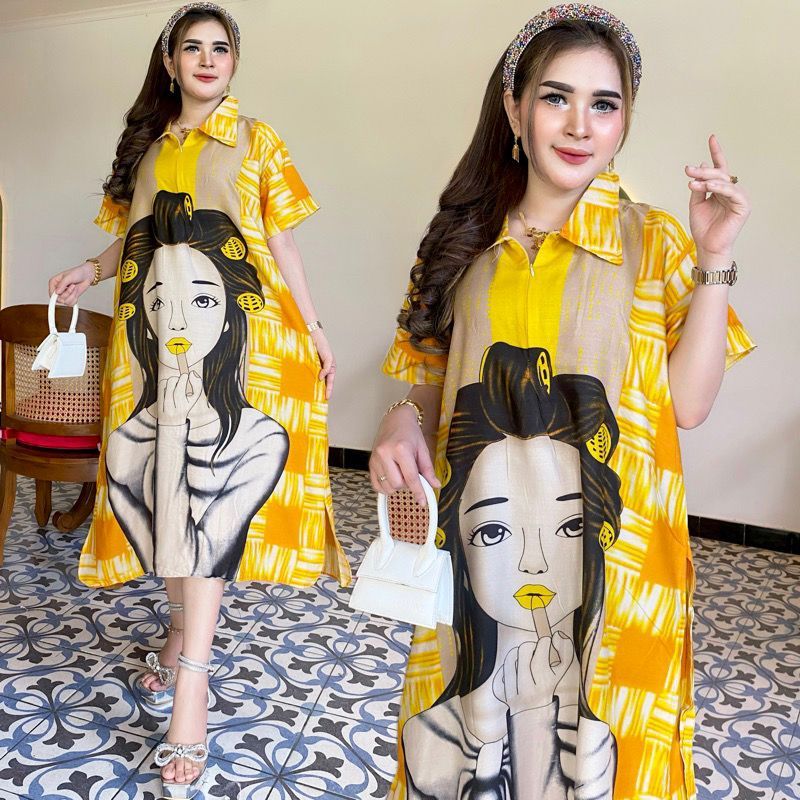 Jual DASTER JUMBO KERAH MOTIF GAUL/DASTER JUMBO RESLETING/DASTER RAYON ...