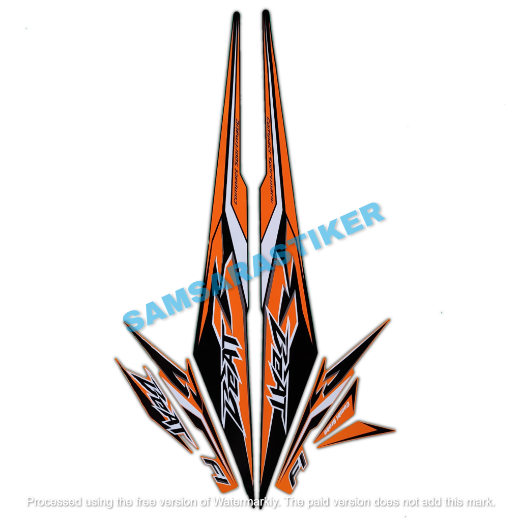 Jual STICKER STRIPING MOTOR HONDA BEAT FI 2018 FILIPINA HITAM ORANGE ...