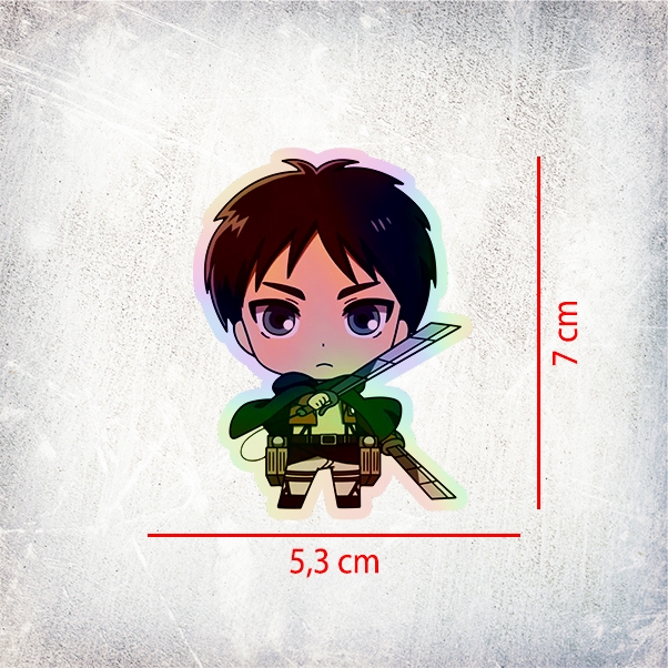 Jual STICKER HOLOGRAM ANIME CHIBI EREN YEAGER ATTACK ON TITAN (SHINGEKI ...