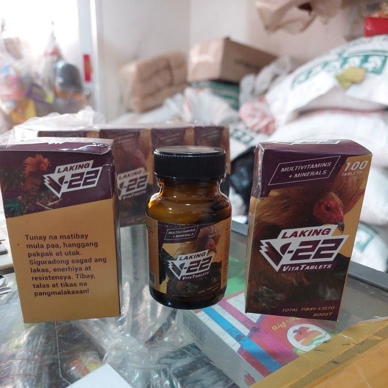 Jual V22 LAKING SUPER 100 BUTIR BELMAN multivitamin ayam piso menambah nyali mental | Shopee ...