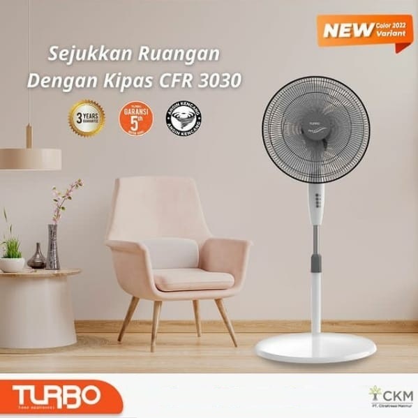 Jual Kipas Angin Berdiri 16 Inch TURBO CFR 3030 Stand Fan CFR-3030 16" Original | Shopee Indonesia