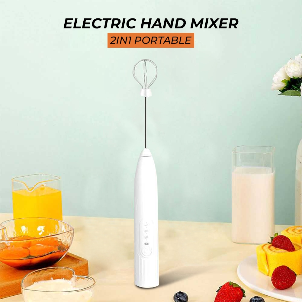 Jual Hand Mixer Mini 2 in 1 USB Charge Mixer Minuman, Susu, Telur ...