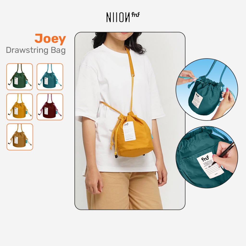 Jual Niion FNF Joey 2nd Drop Drawstring Bag / Tas Selempang Wanita Pria | Shopee Indonesia
