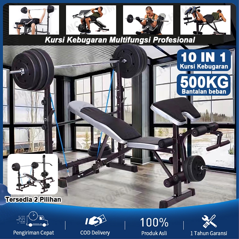 Jual Alat Olahraga Fitness Bench Press Multifungsi Adjustable Multy ...