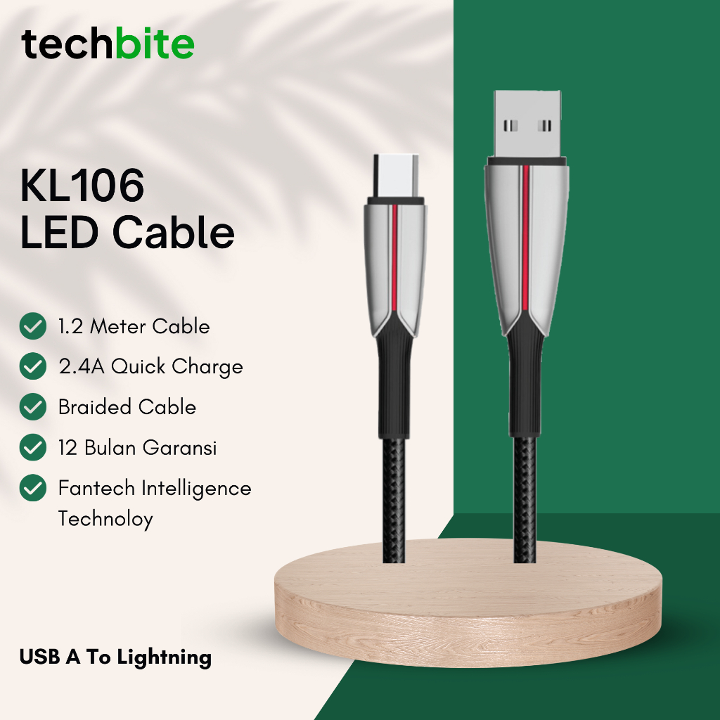 Jual FANTECH Kabel Data LED Type C Lightning Iphone Fast Charging ...