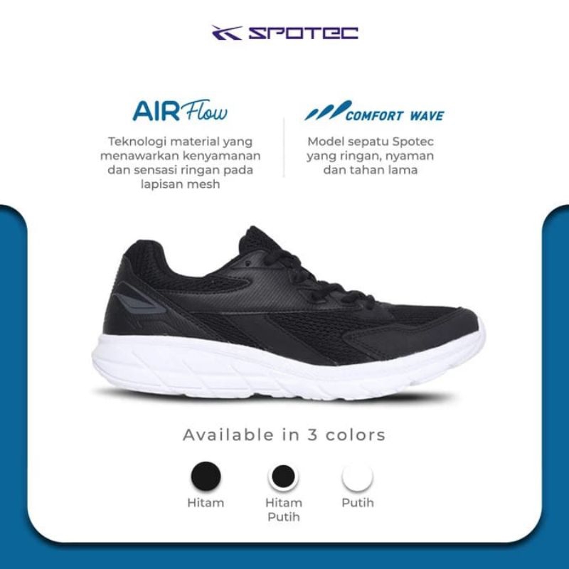 Jual SPOTEC Sepatu STUDENT Artikel WALDEN-Hitam/Putih | Shopee Indonesia