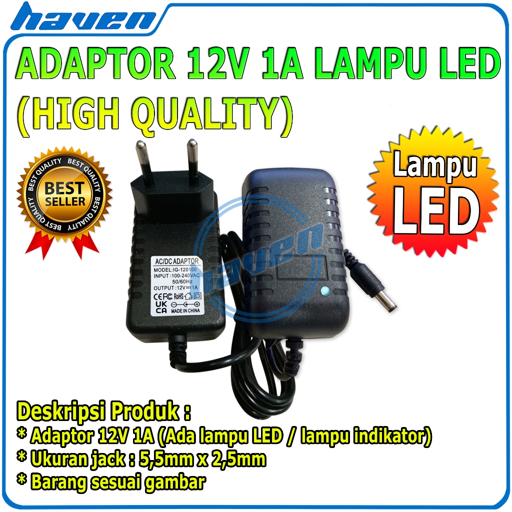 Jual Adaptor 12v 1a Power Supply 12v 1A Adapter CCTV 12V | Shopee Indonesia