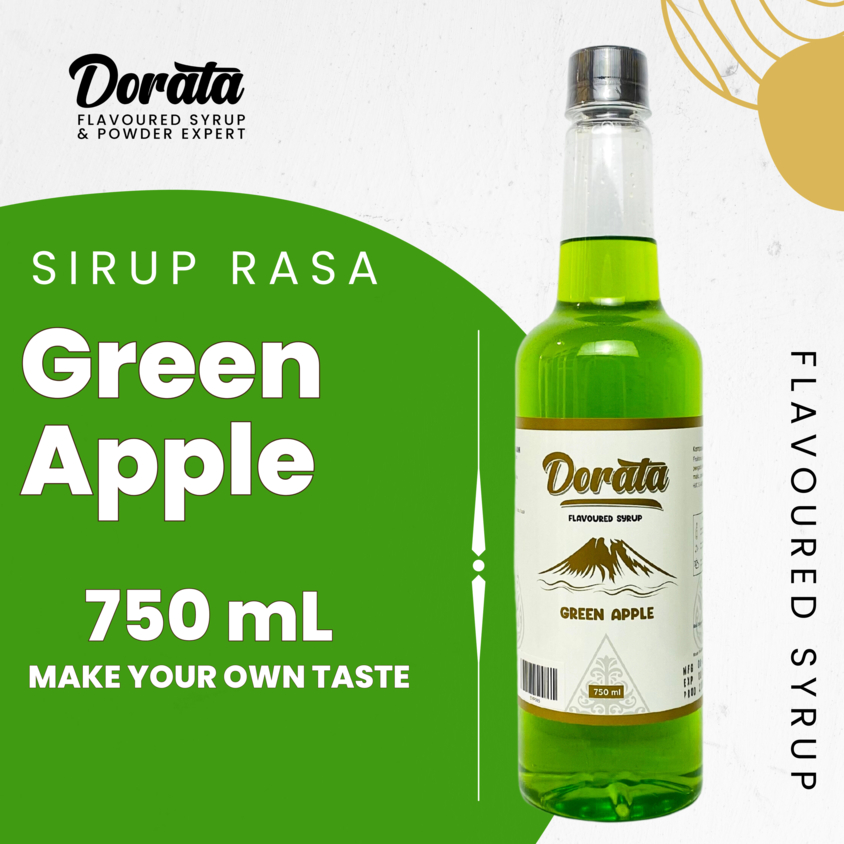 Jual Syrup Green Apple Dorata 750 ml - Sirup Dorata Rasa Green Apple ...