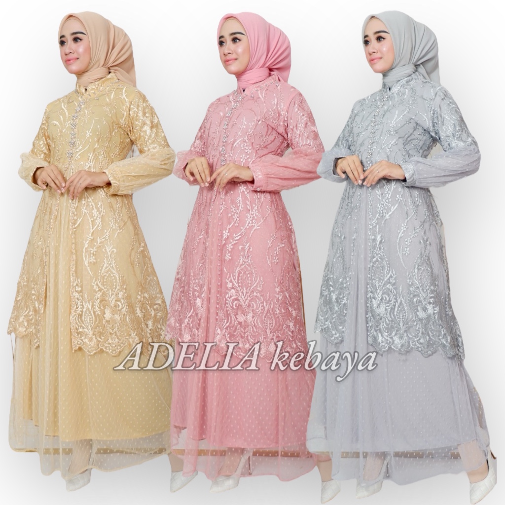 Jual ( COD ) Gamis payet malika - gamis kombinasi tutu - outfit modern ...