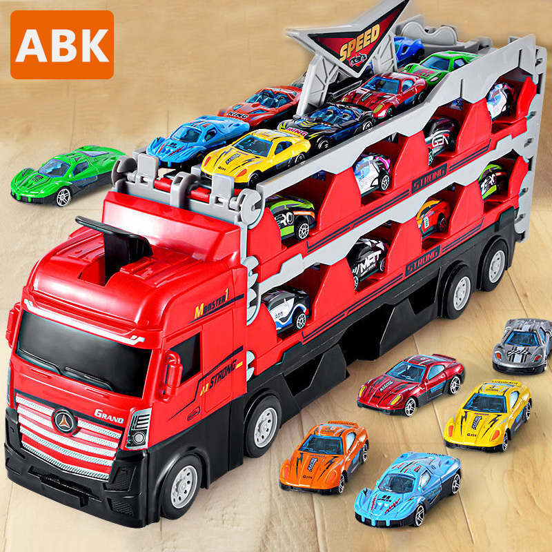 Jual Mainan Mobil Truk Container Mainan Mobil Trailer dengan 8 Mobil ...