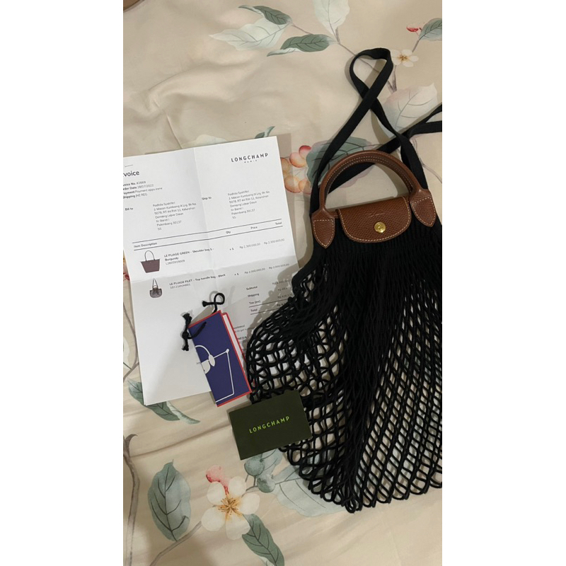 Jual Preloved Longchamp Filet Large Black | Shopee Indonesia