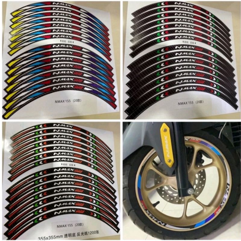 Jual stiker velg motor NMAX 155 stiker velg motor NMAX new stiker velg ...