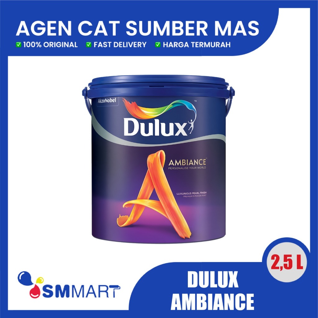 Jual CAT TEMBOK INTERIOR DULUX AMBIANCE TINTING (BISA REQUEST WARNA) 2 ...