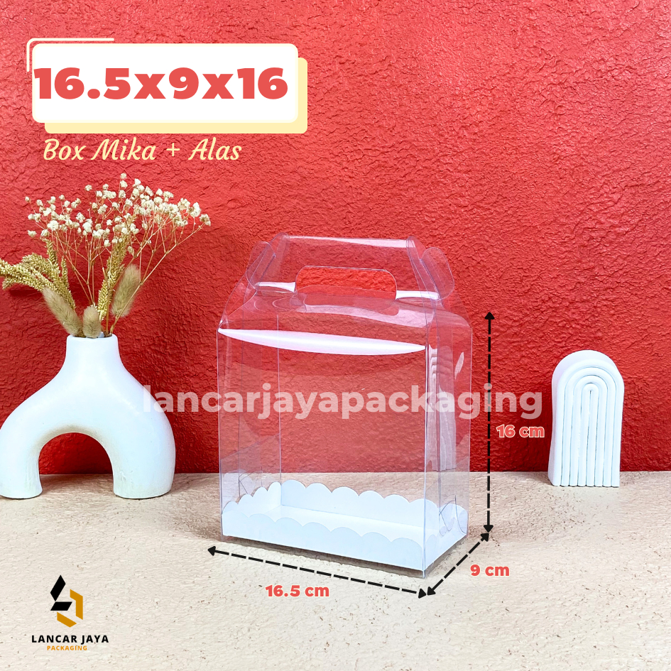Jual Gable Box Mika Tas Jinjing Tenteng Dos Handle Muffin Cupcake Kue Tart Mini Puding Snack ...