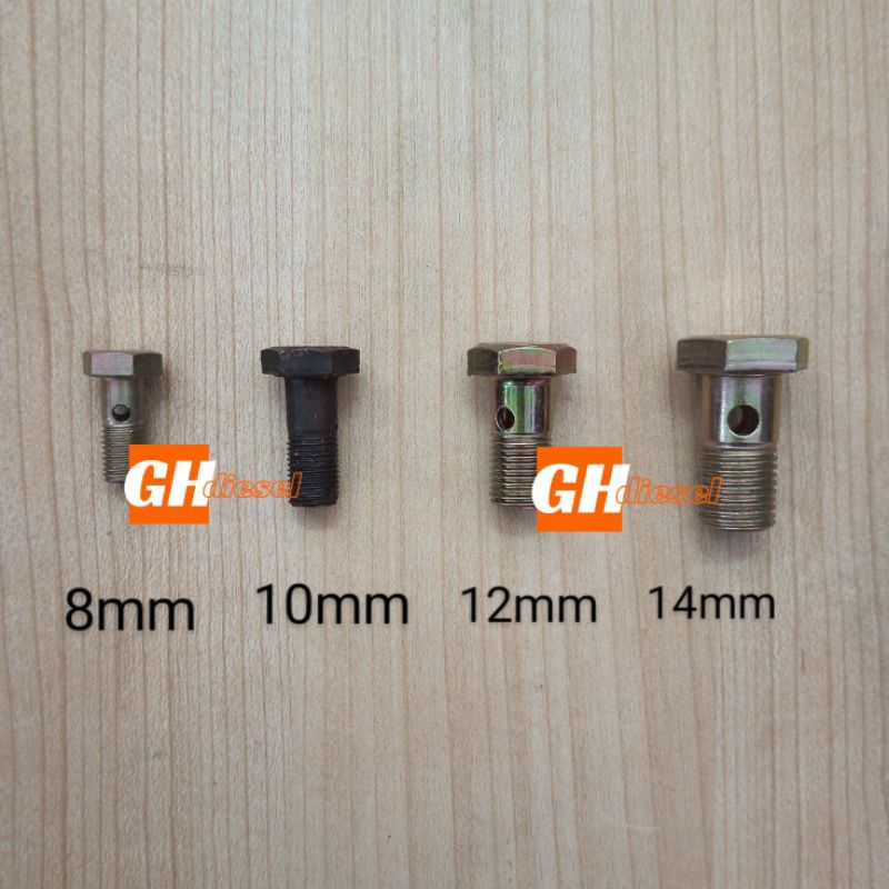 Jual BOLT JOINT BAUT LUBANG OLI SOLAR DRAT HALUS ukuran 8, 10, 12, 14 ...