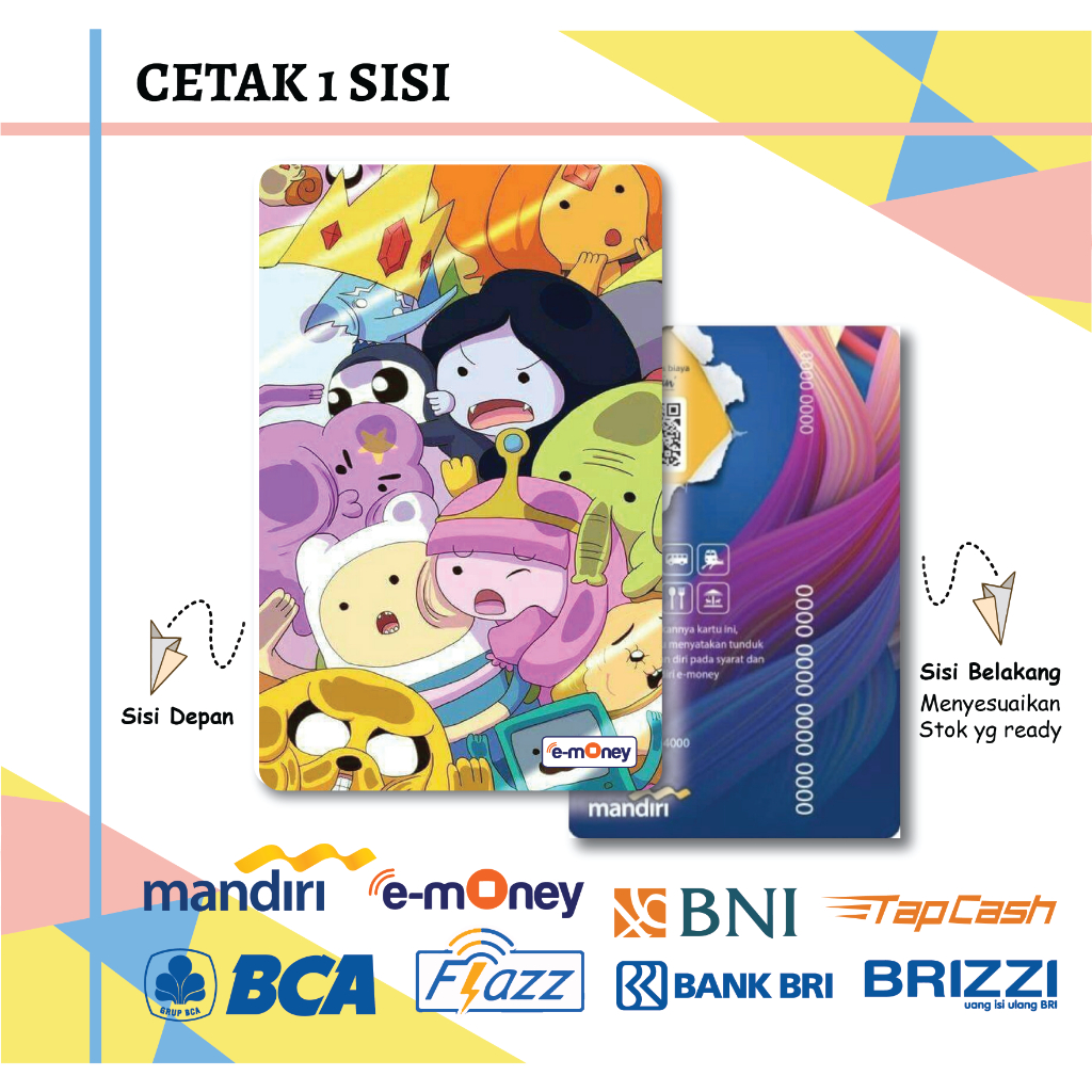 Jual KARTU EMONEY E TOLL ANIME ADVENTURE TIME CUTE E MONEY MANDIRI ...