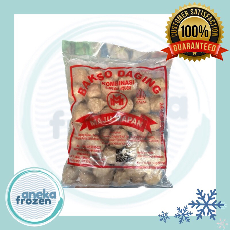 Jual mm maju mapan bakso daging bulat 50 biji aneka frozen malang ...