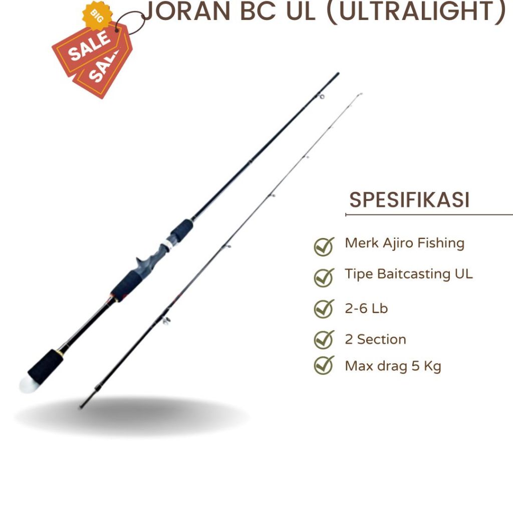 Jual Joran Pancing casting Ajiro Snipper BC Ultralight Joran BC UL ...