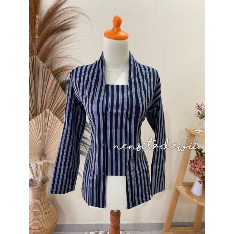 Jual [Hitam] Kebaya Lurik / Baju Jawa Lurik - Katun Standar | Shopee Indonesia