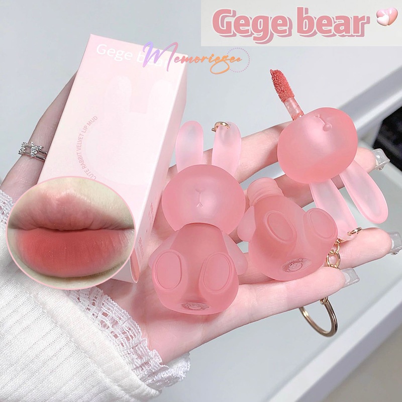 Jual COD&Ready GEGE BEAR Lipstick Gantungan Kunci Kelinci Kecil Kreatif Velvet Matte Mist Lip ...