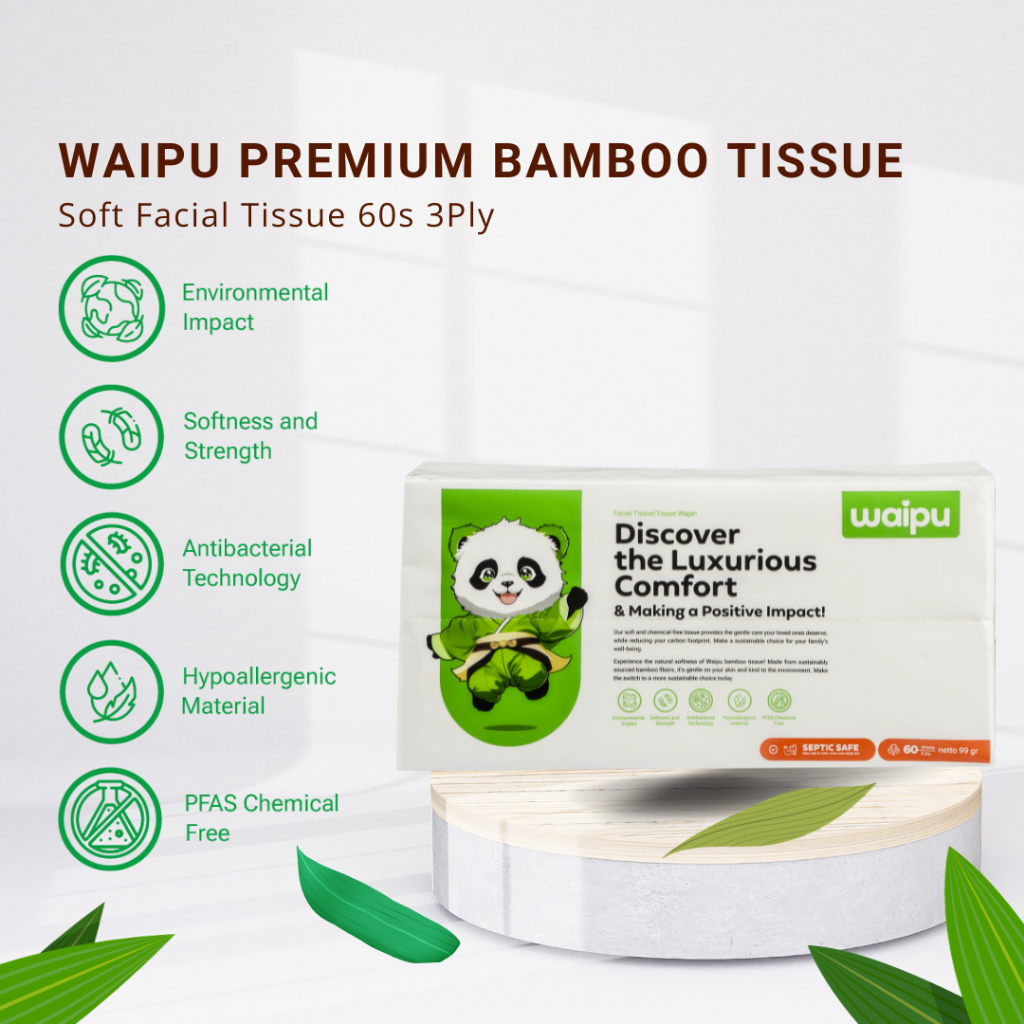 Jual Waipu Premium Bamboo Tissue / Tisu Bambu - Soft Facial 60s 3ply ...
