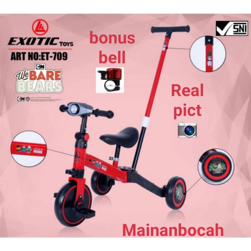 Jual Sepeda Roda Tiga Exotic 709-7 Balance Bike Exotic | Shopee Indonesia