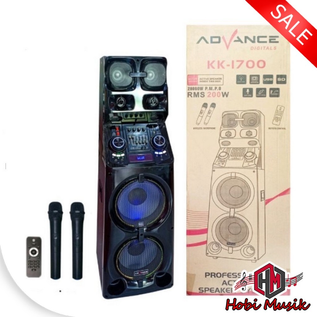 Jual Profesional Speaker Aktif Advance KK-1700 With Panel Kontrol ...