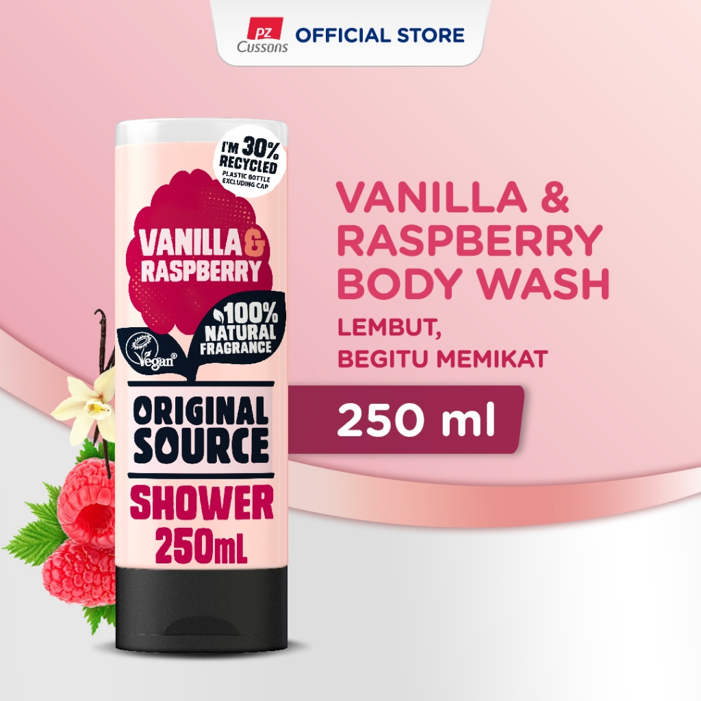 Jual Original Source Body Wash Vanilla & Raspberry - Sabun Cair Vegan ...