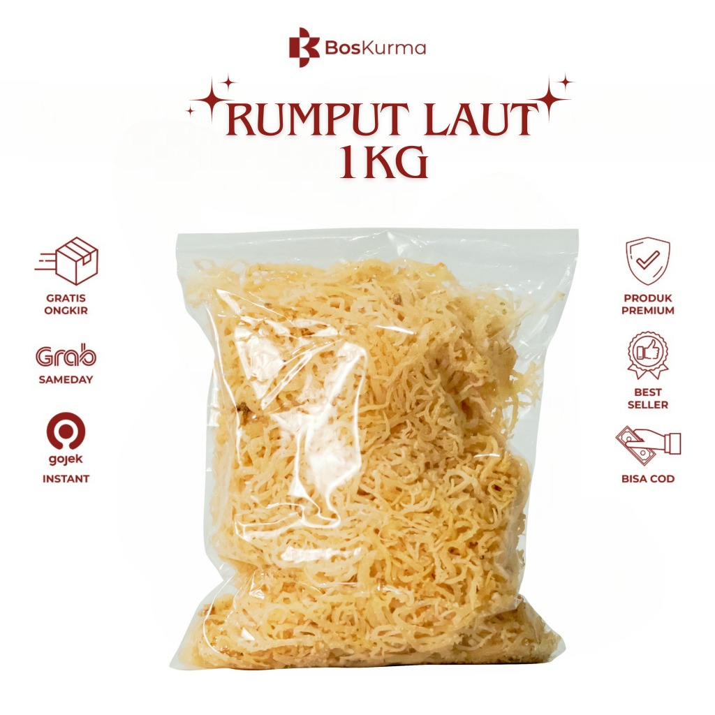 Jual Rumput Laut Kering Kemasan 1 Kg - Original Seaweed Spinosum ...