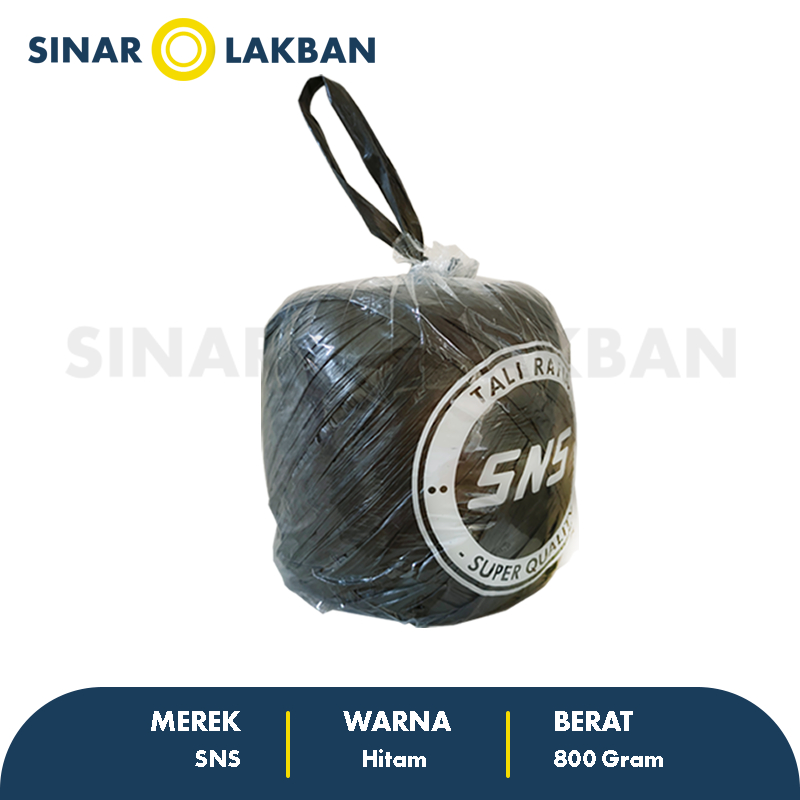 Jual Tali Rafia Hitam 1 KG SNS Super Tebal SINAR LAKBAN | Shopee Indonesia
