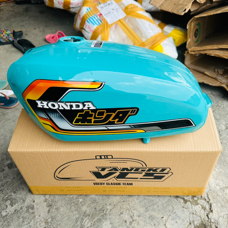 Jual TENGKI CB100 CB125 made VCS TEAM motif toska honda GANK tengki CB ...