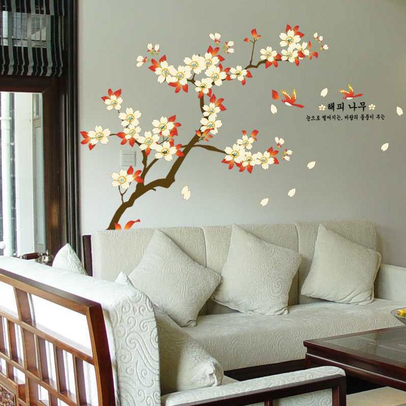 Jual Reliza Wall Sticker Bunga Sakura Jumbo Besar Flowers Bloosom Gugur ...